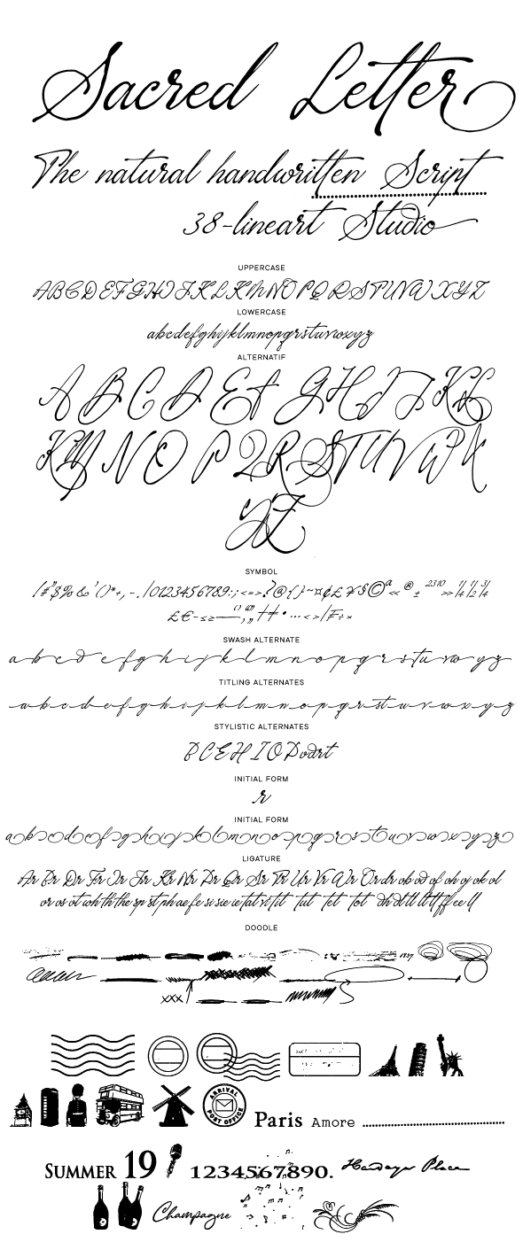 Sacred Letter, Fonts | GraphicRiver
