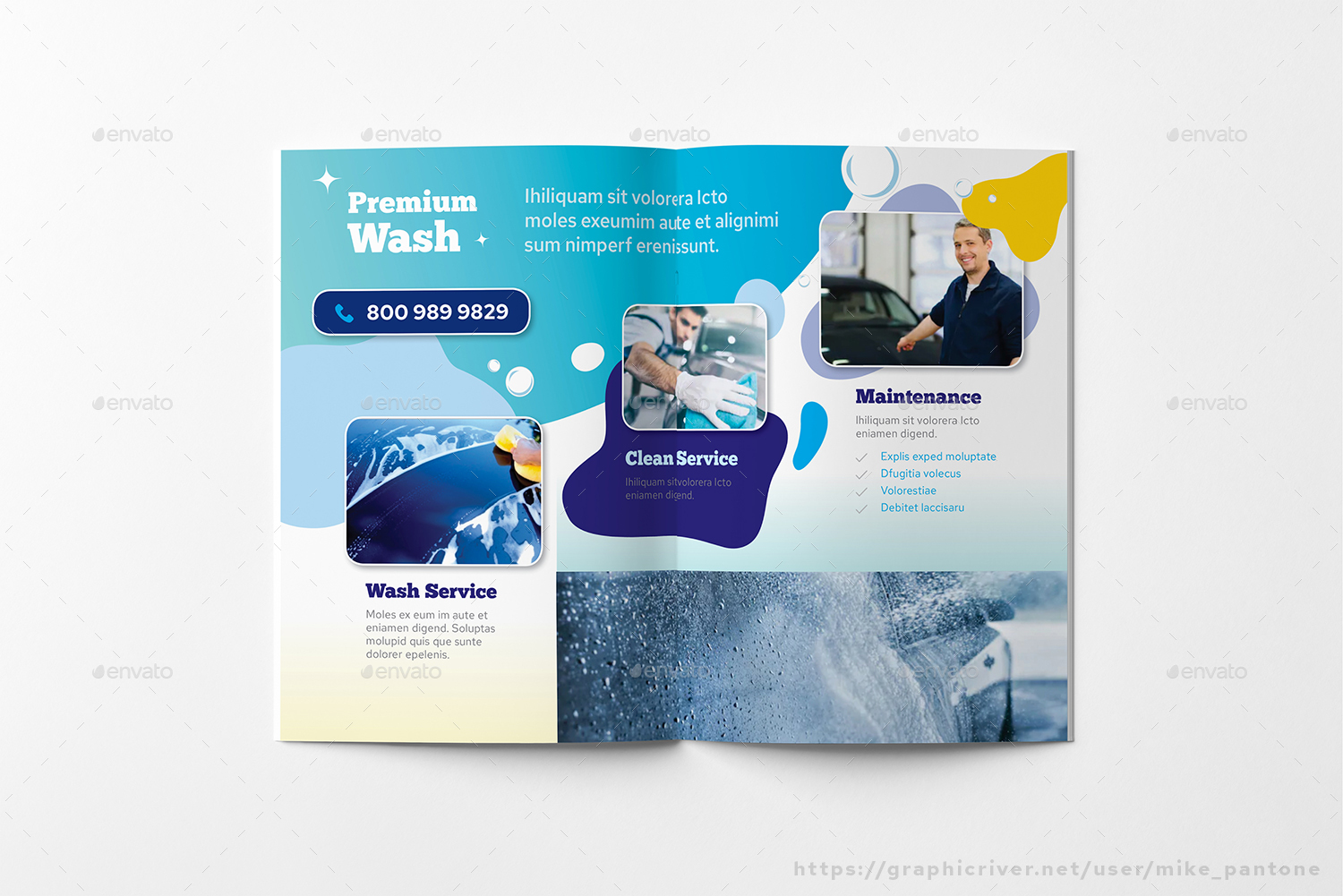 Car Wash Service Booklet Brochure, Print Templates | GraphicRiver