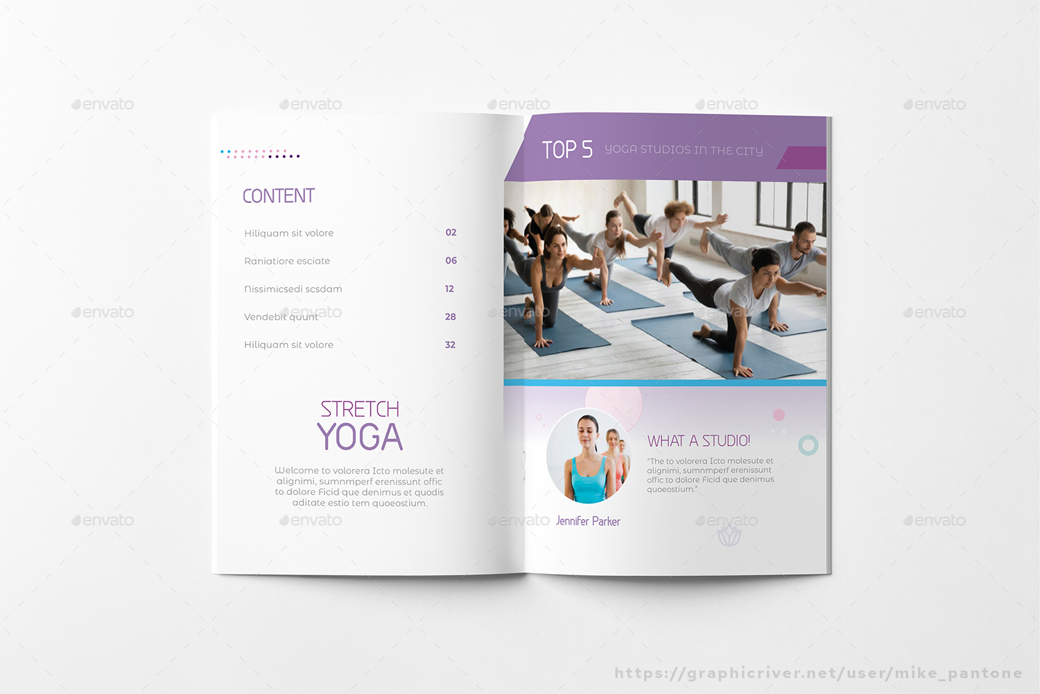 Yoga Studio Booklet Brochure, Print Templates | GraphicRiver