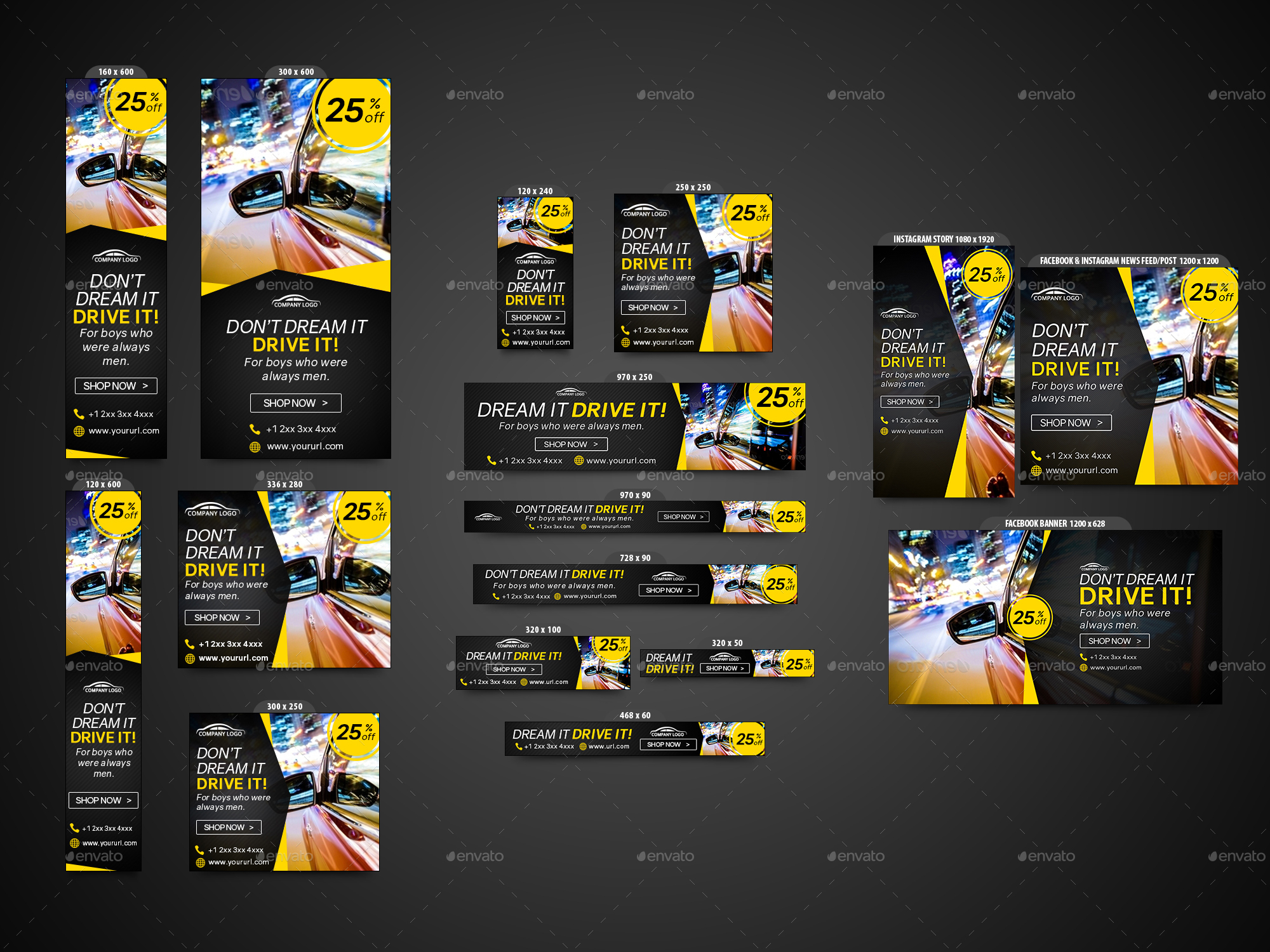 Car Banners Bundle, Web Elements | GraphicRiver