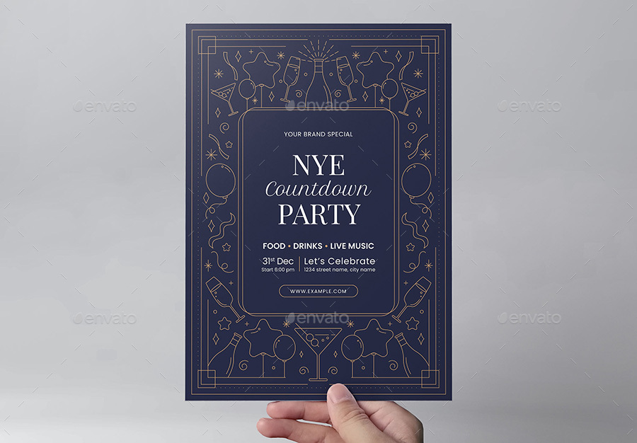 NYE Menu / Poster, Print Templates | GraphicRiver