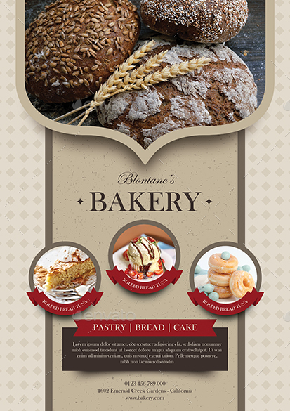 Bakery Menu Flyer, Print Templates | GraphicRiver