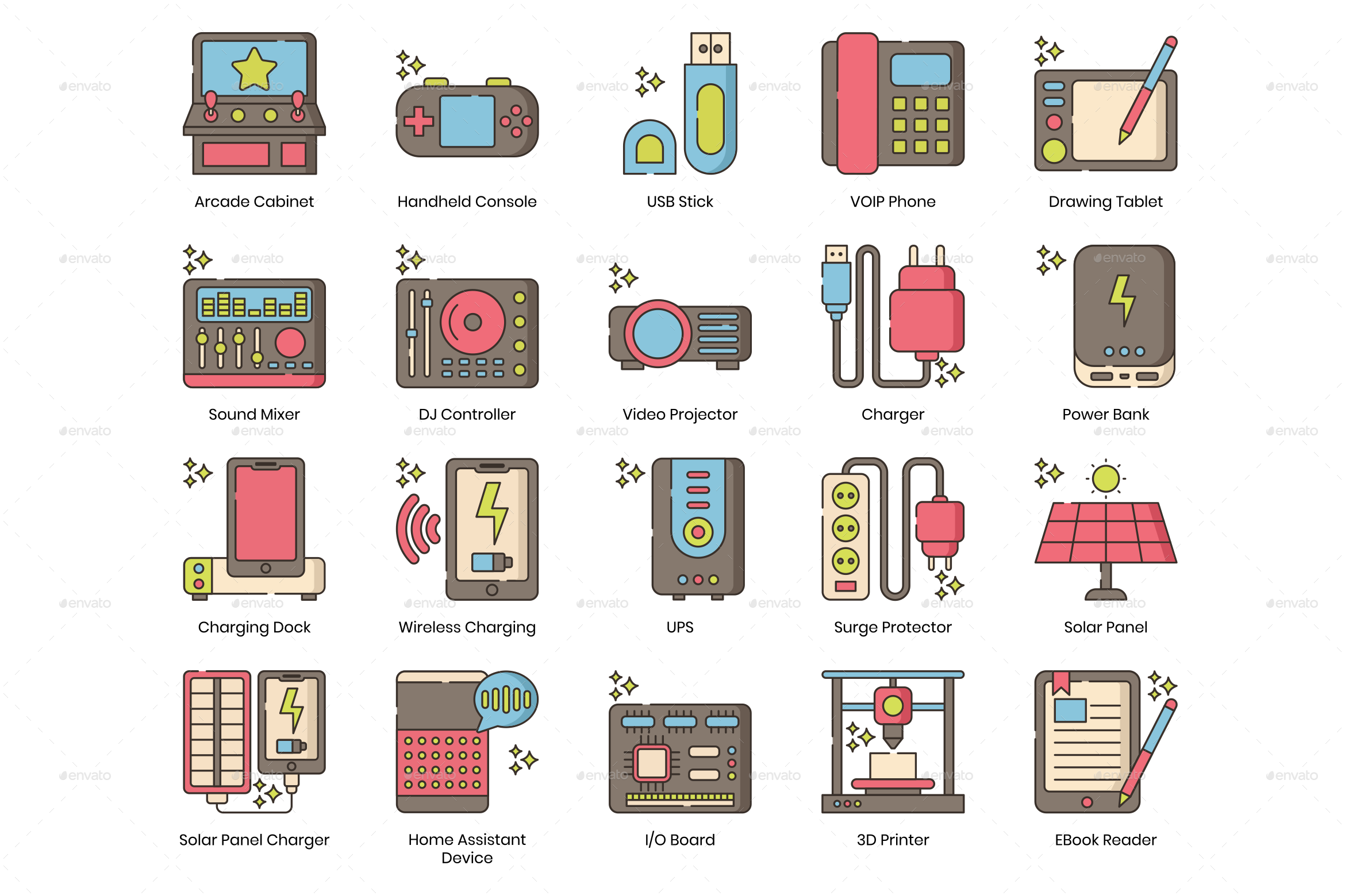 80 Device Icons, Icons | GraphicRiver