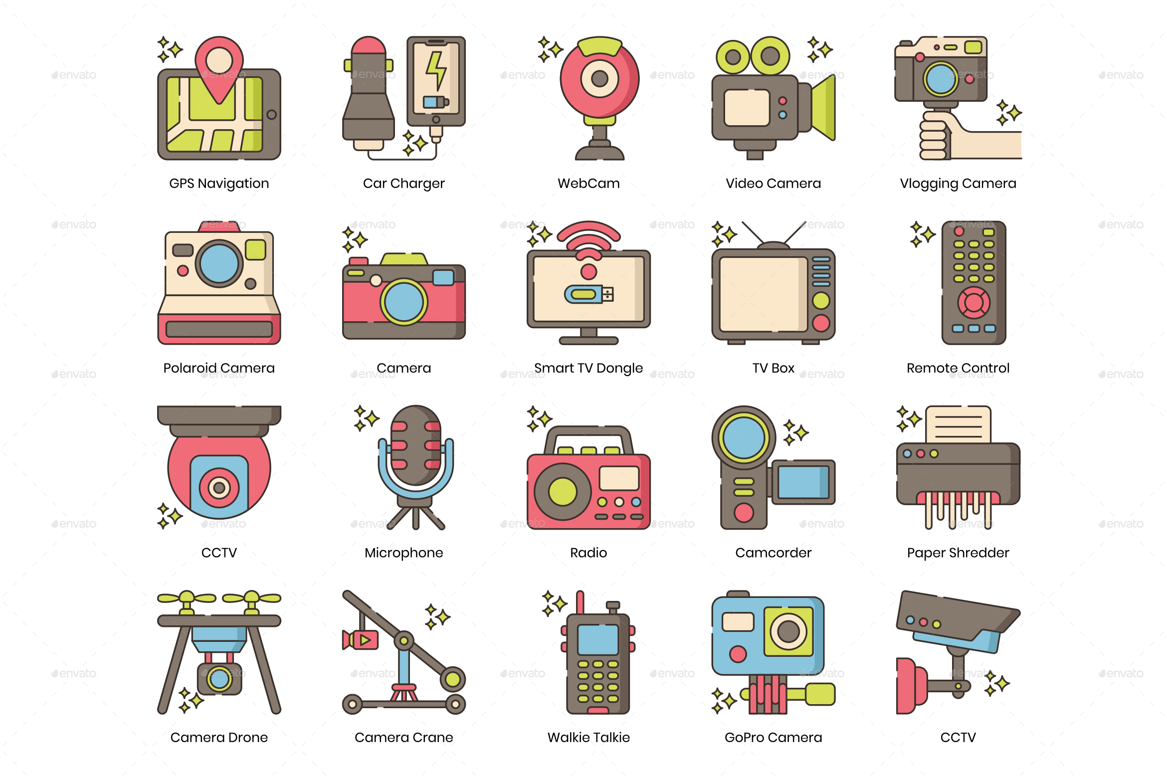 80 Device Icons, Icons | GraphicRiver