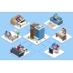Isometric Business Man Amd Woman Working at Home, Vectors | GraphicRiver