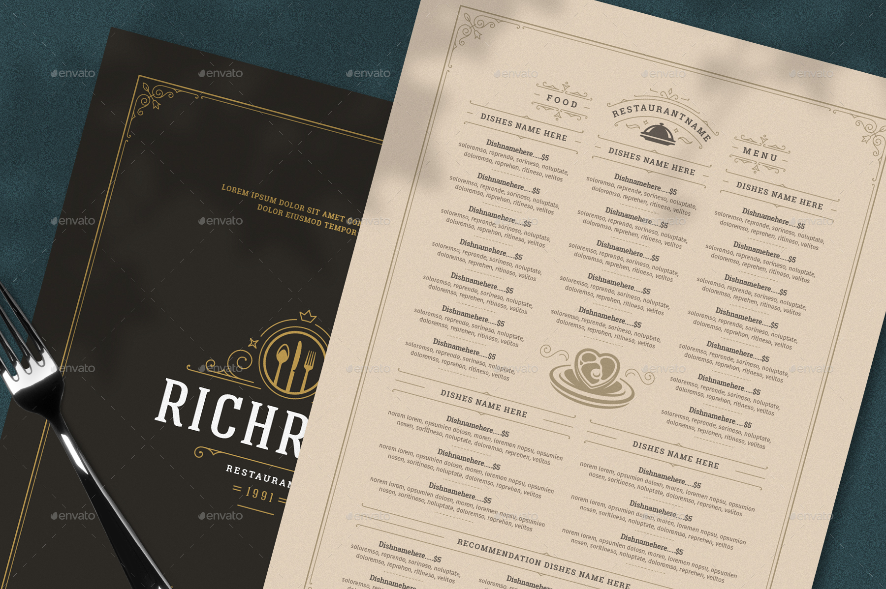 Restaurant Menu Template and Logo, Print Templates | GraphicRiver