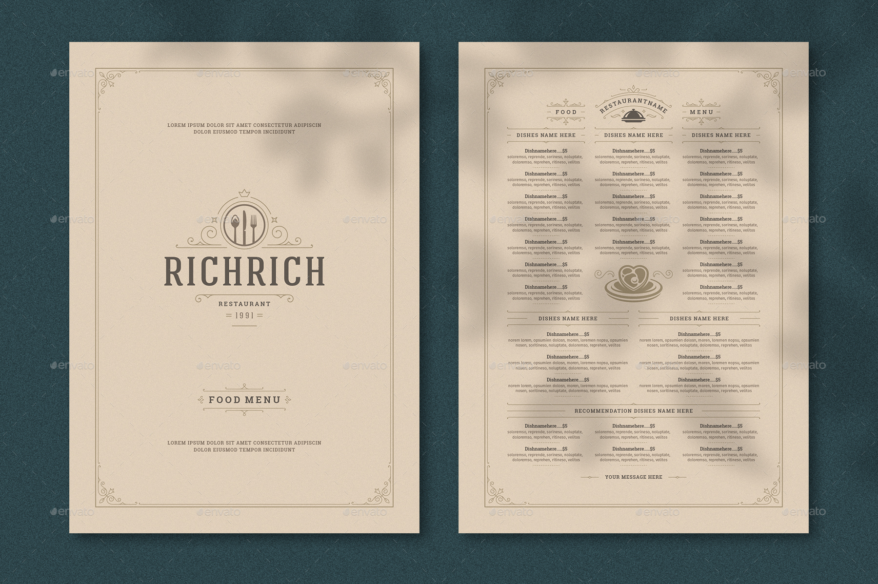 Restaurant Menu Template and Logo, Print Templates | GraphicRiver