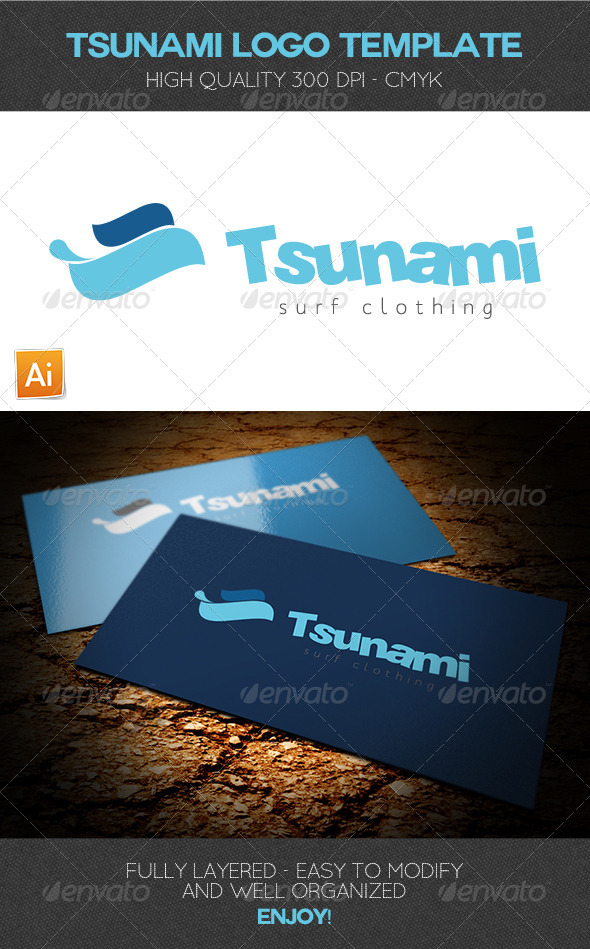Tsunami Logo Template by Juhrrex | GraphicRiver