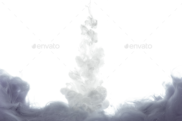 monochromatic grey paint splash, isolated on white Stock Photo by ...