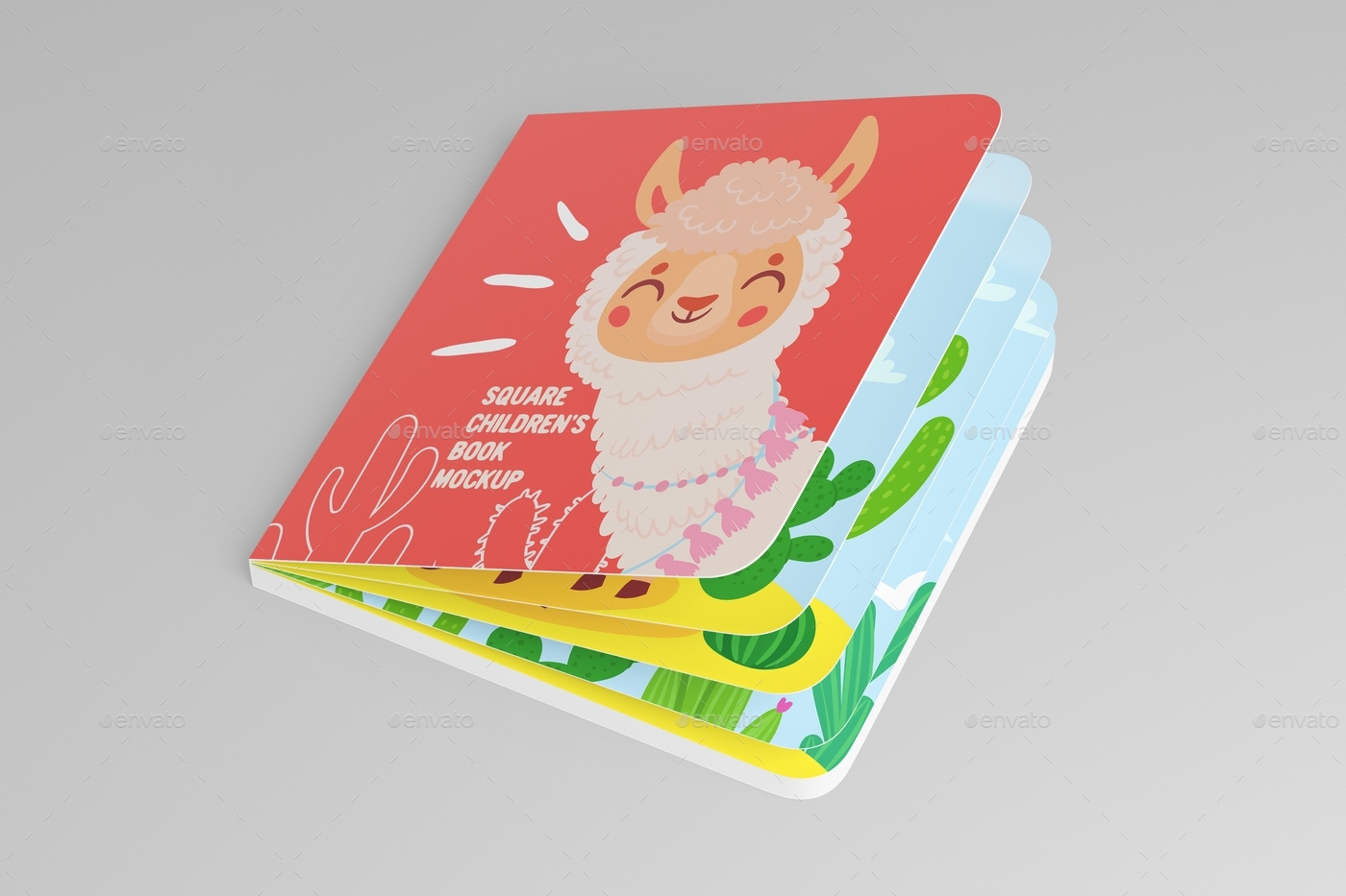 Square Children's Book Mock-Up, Graphics | GraphicRiver