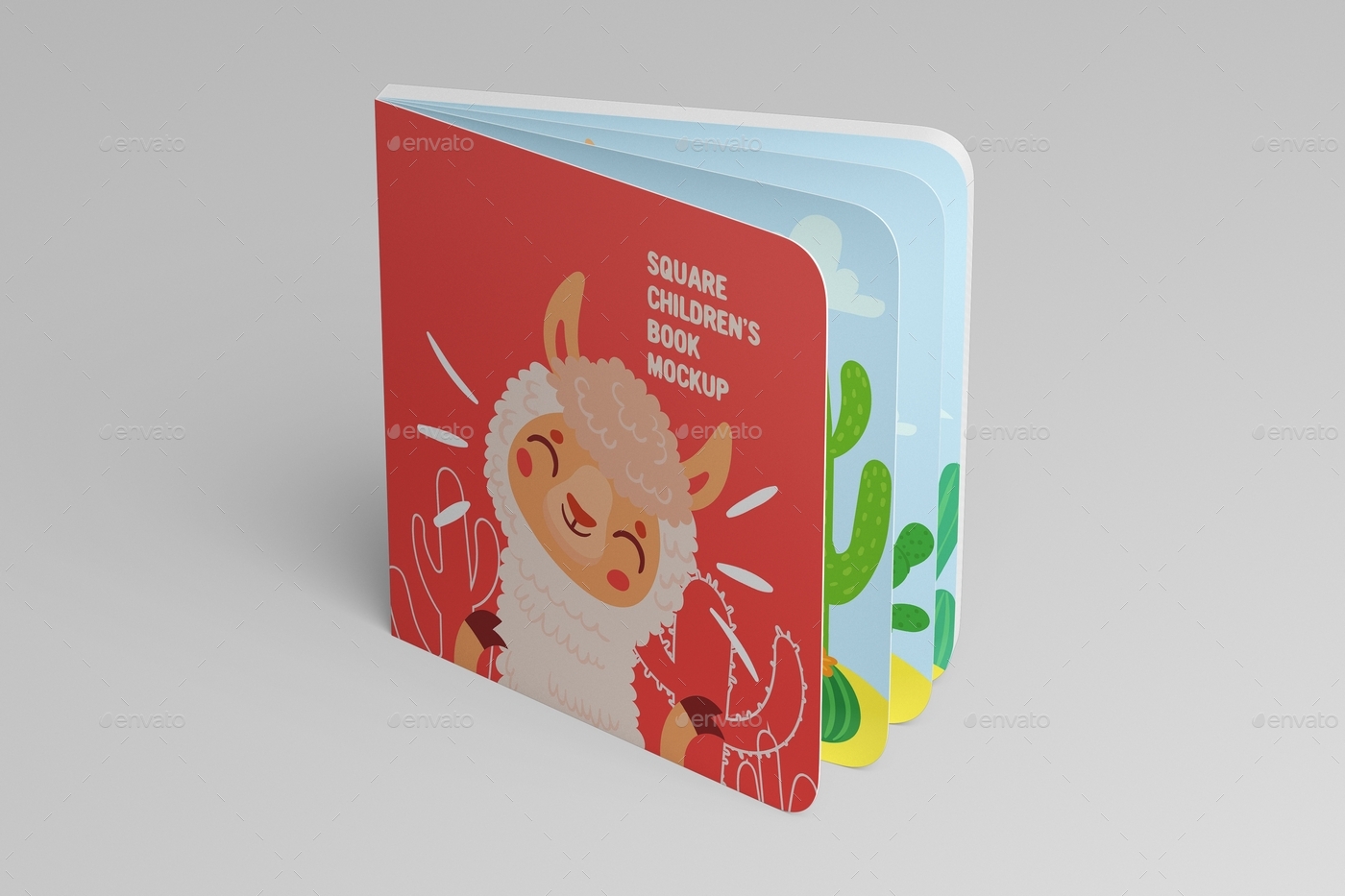 Square Children's Book Mock-Up, Graphics | GraphicRiver