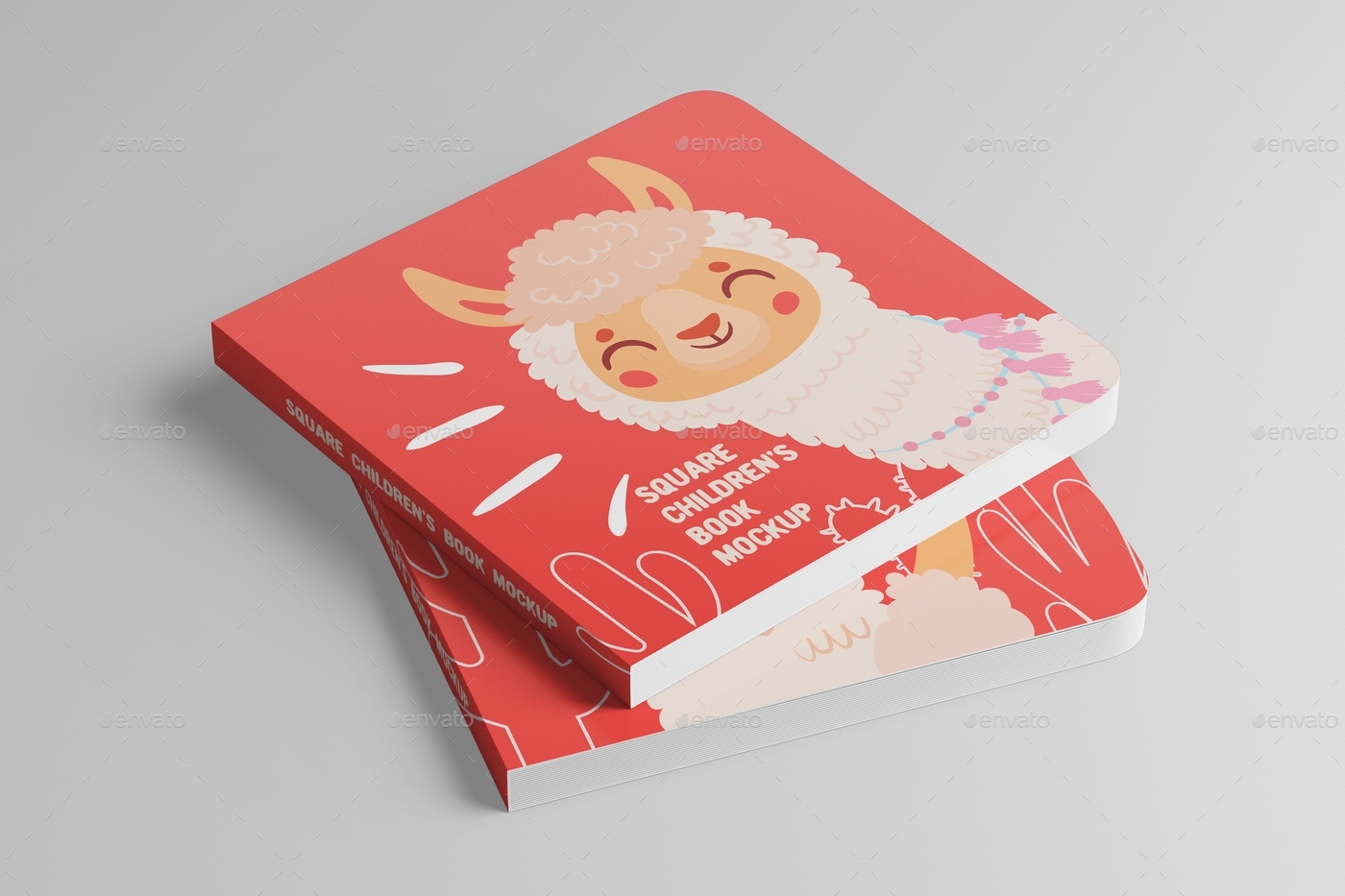 Square Children's Book Mock-Up, Graphics | GraphicRiver