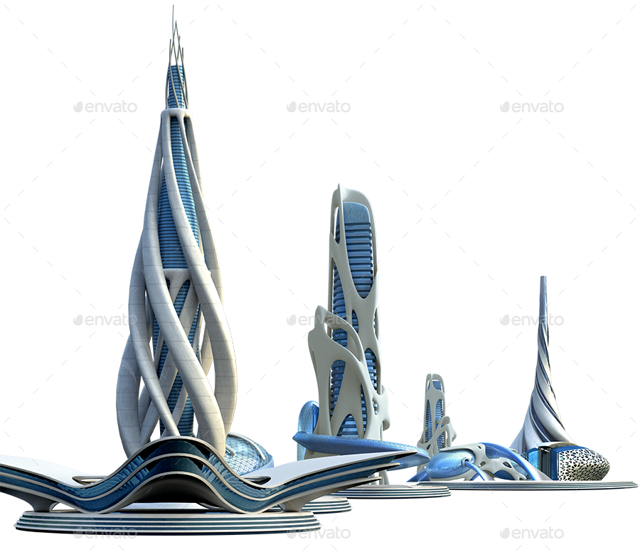 Futuristic City Pack 8. Organic Architecture, Graphics | GraphicRiver