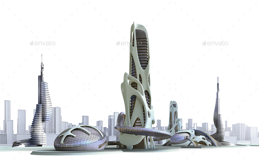Futuristic City Pack 8. Organic Architecture, Graphics | GraphicRiver