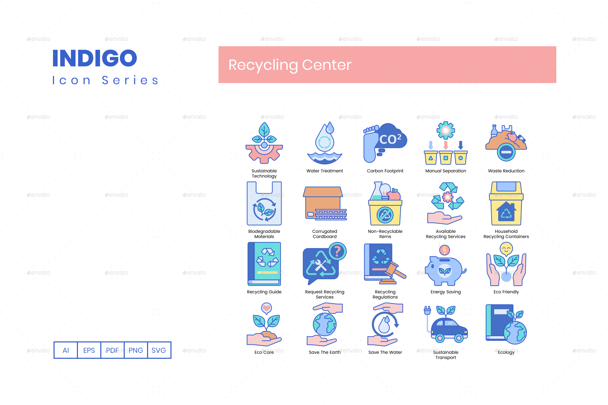 90 Recycling Center Icons, Icons | GraphicRiver