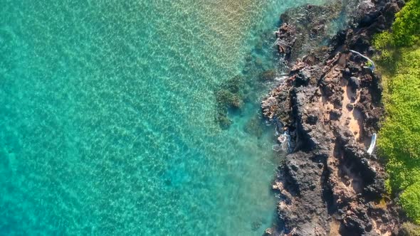Overhead of Po'olenalena Beach, Maui, Stock Footage | VideoHive