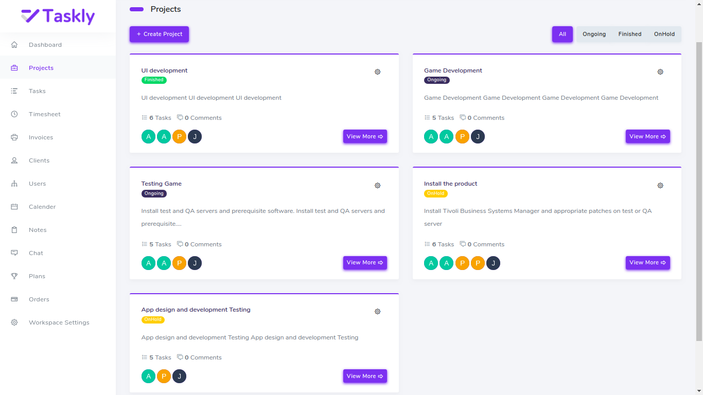 TASKLY SaaS – Project Management Tool by RajodiyaInfotech | CodeCanyon