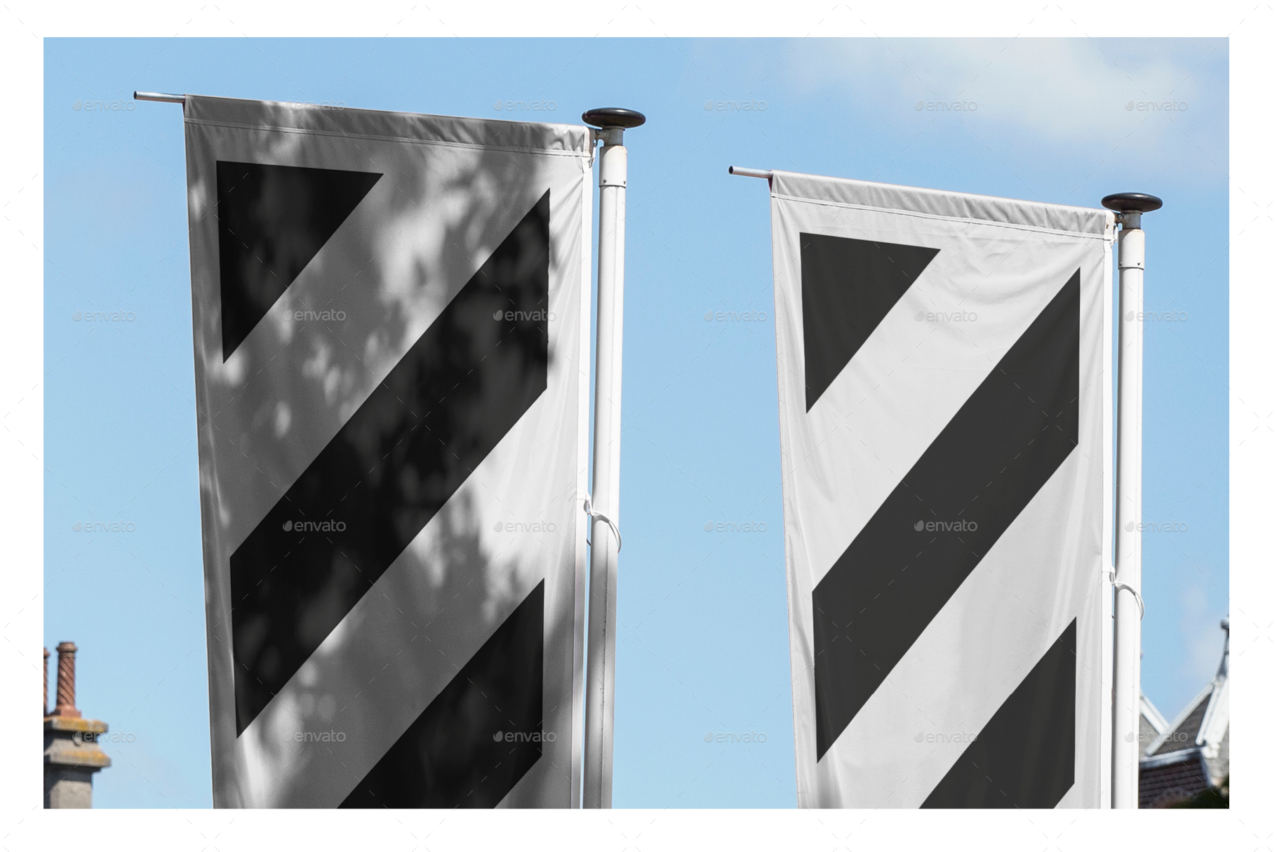 City Banner Flag Mockup, Graphics | GraphicRiver