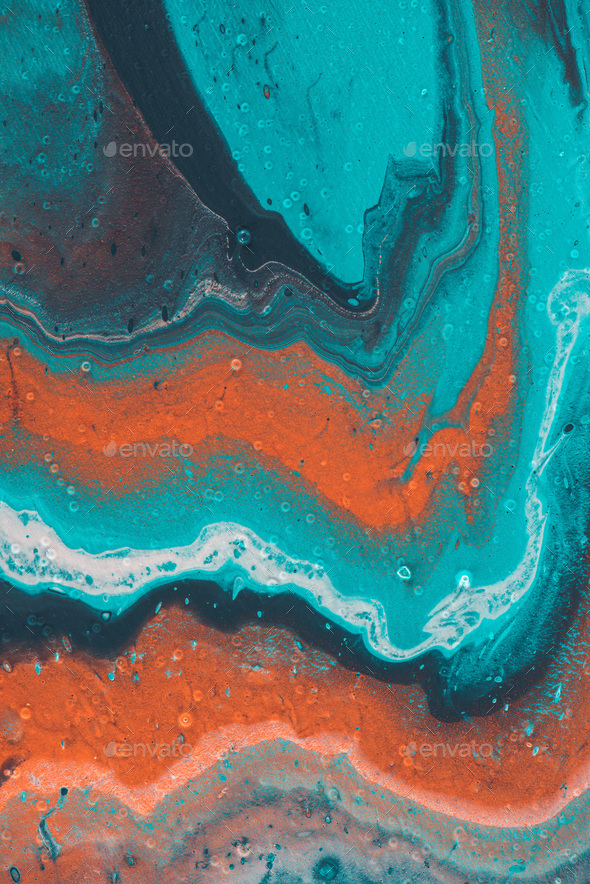 abstract texture with blue and orange oil paint Stock Photo by ...