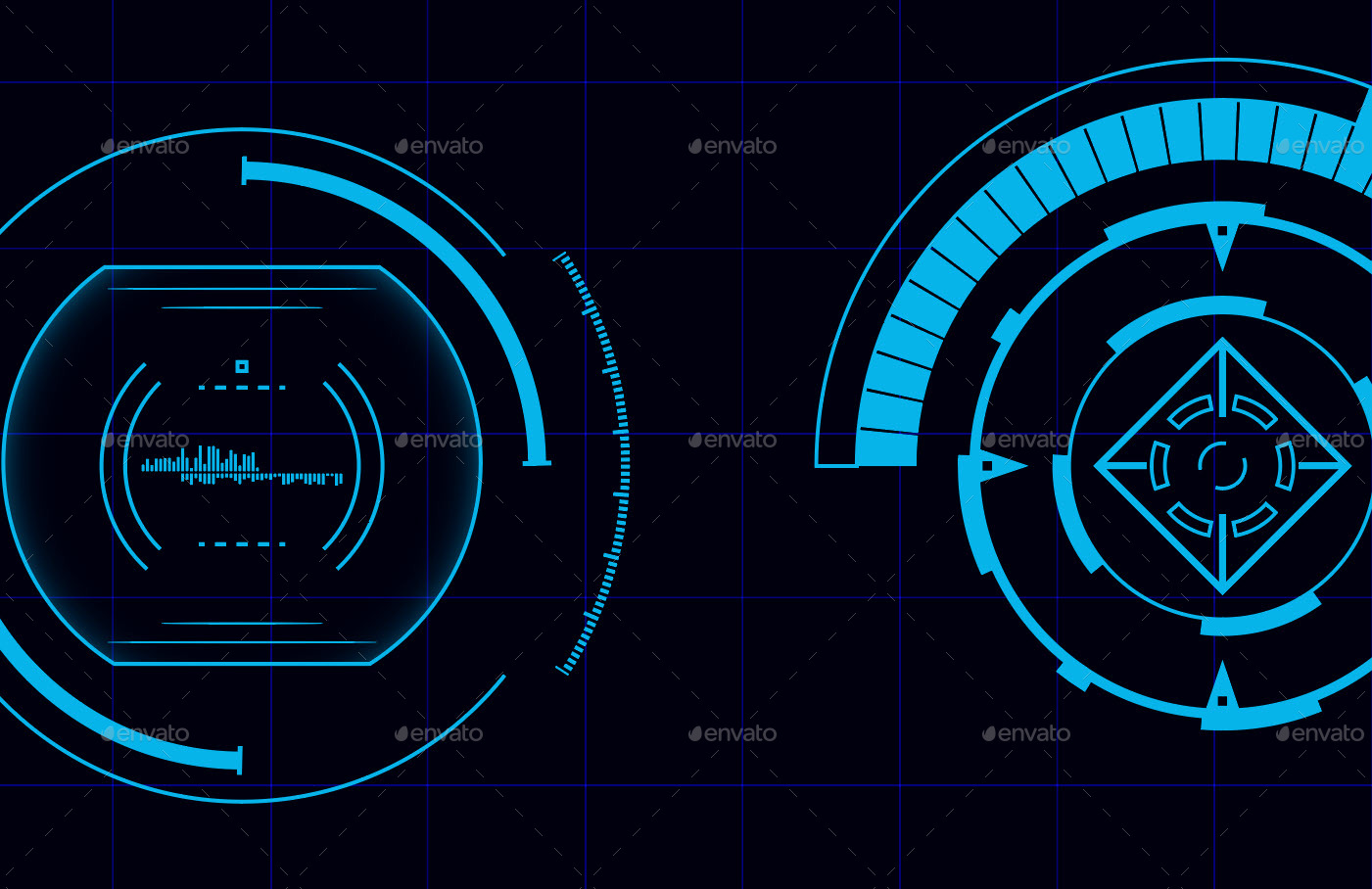 Futuristic HUD, Vectors | GraphicRiver