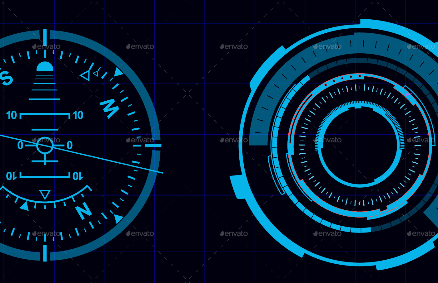 Futuristic HUD, Vectors | GraphicRiver
