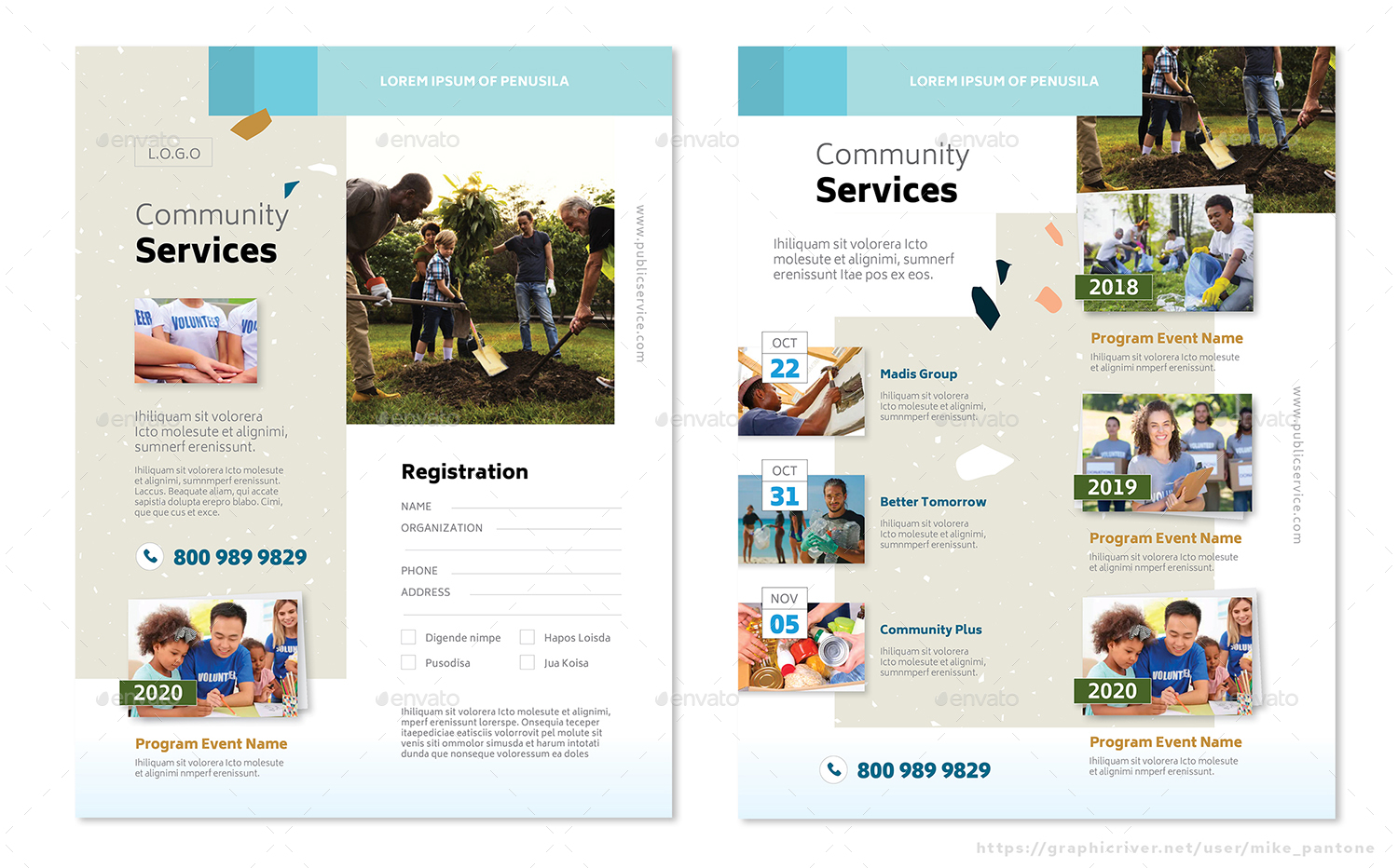 Community Service Print Bundle, Print Templates | GraphicRiver