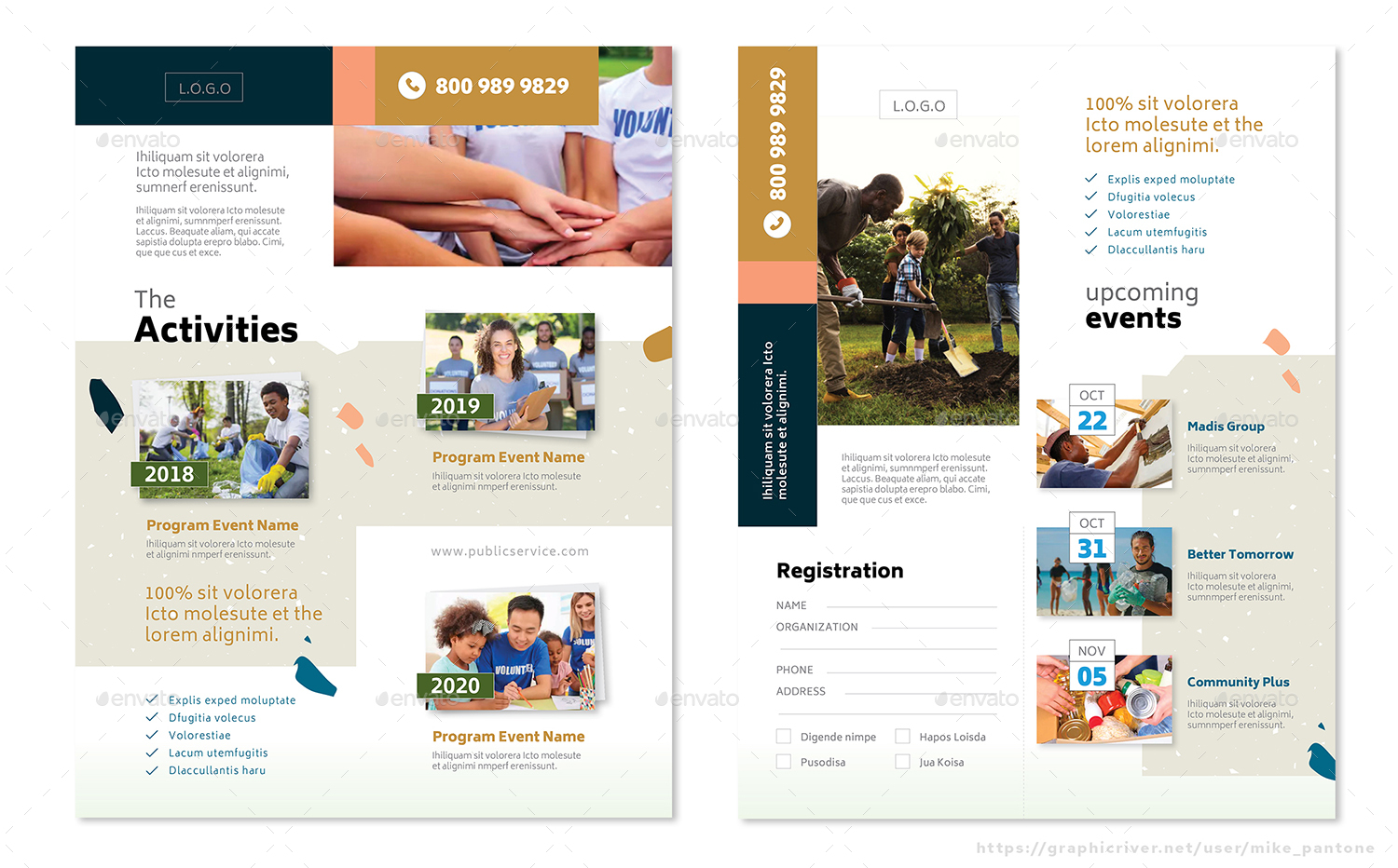 Community Service Print Bundle, Print Templates | GraphicRiver