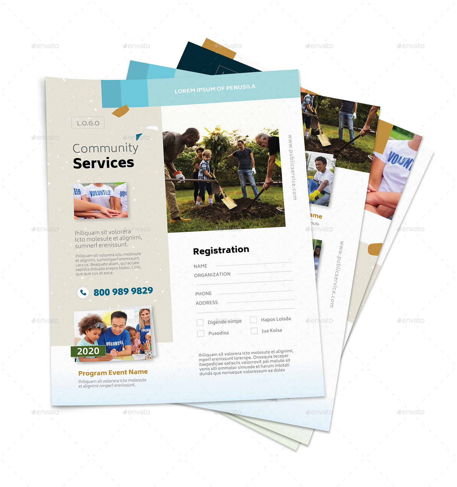 Community Service Print Bundle, Print Templates | GraphicRiver