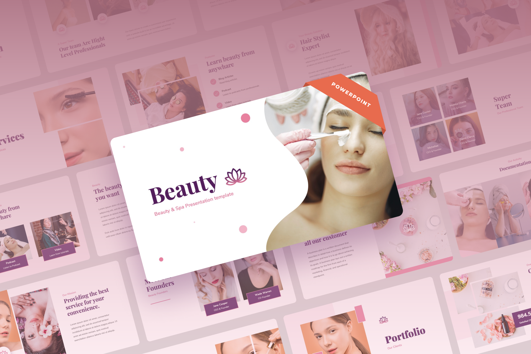 Beauty - Beauty & Spa Power Point Presentation, Presentation Templates