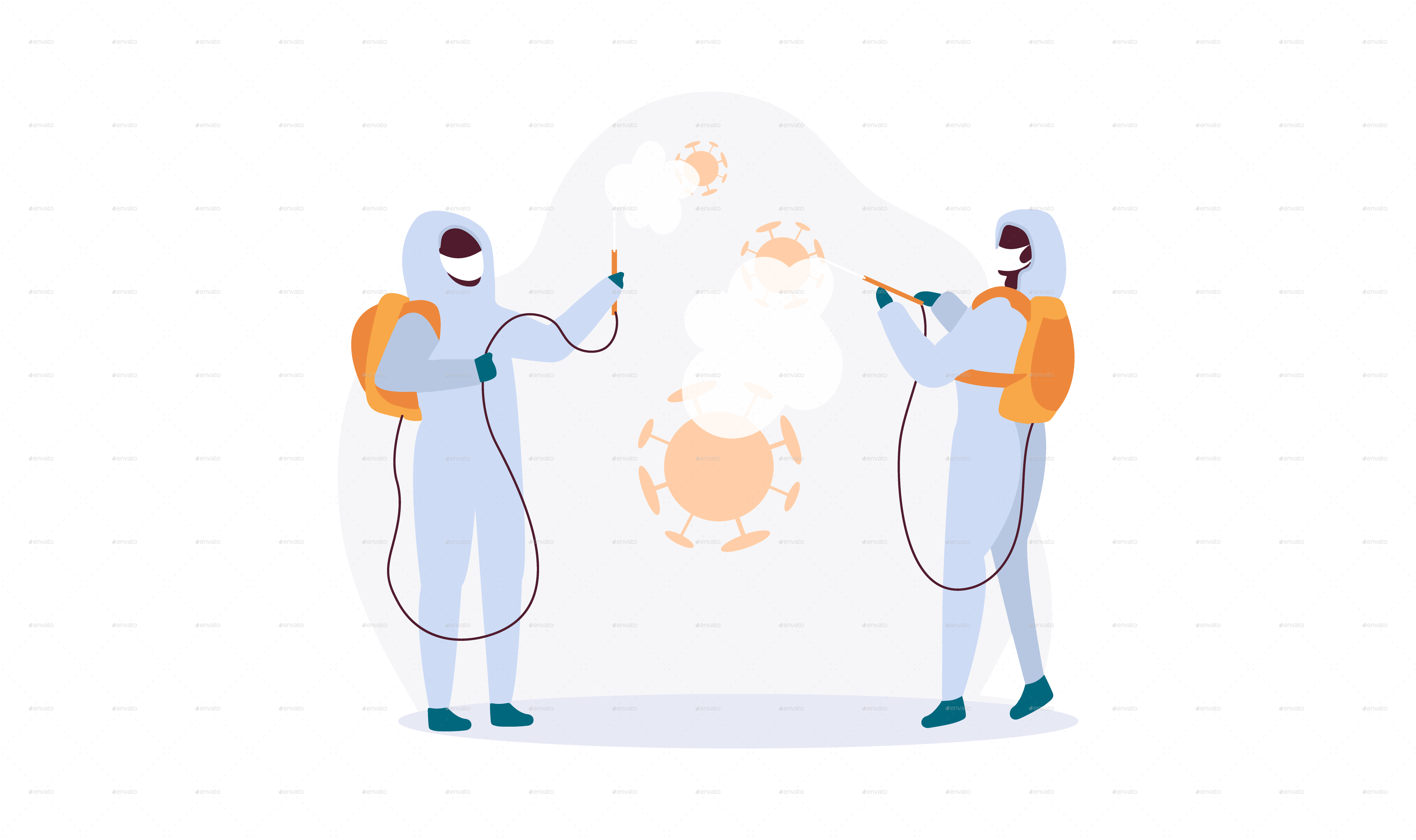 Covid-19 Pandemic Vector Illustrations, Vectors | GraphicRiver