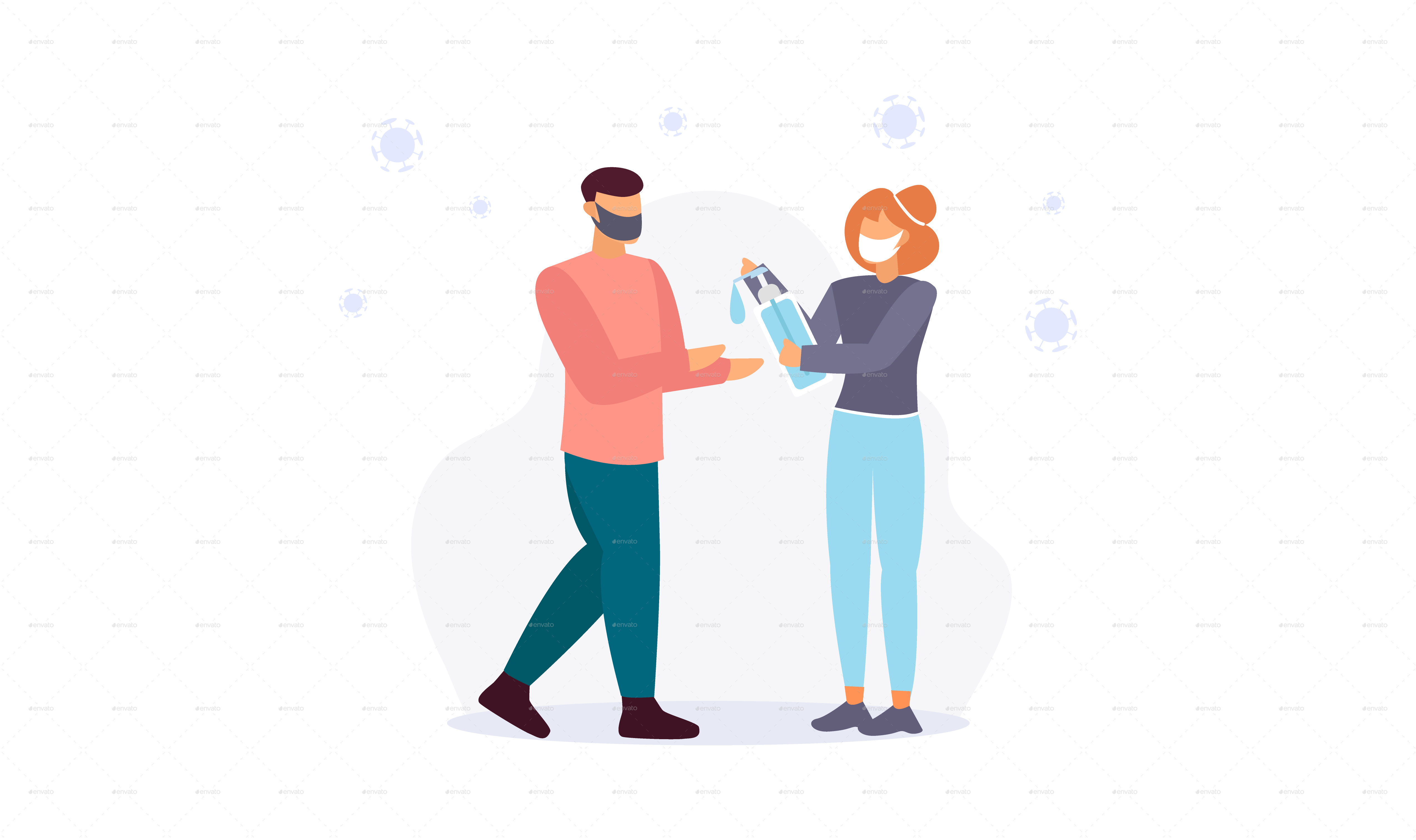 Covid-19 Pandemic Vector Illustrations, Vectors | GraphicRiver