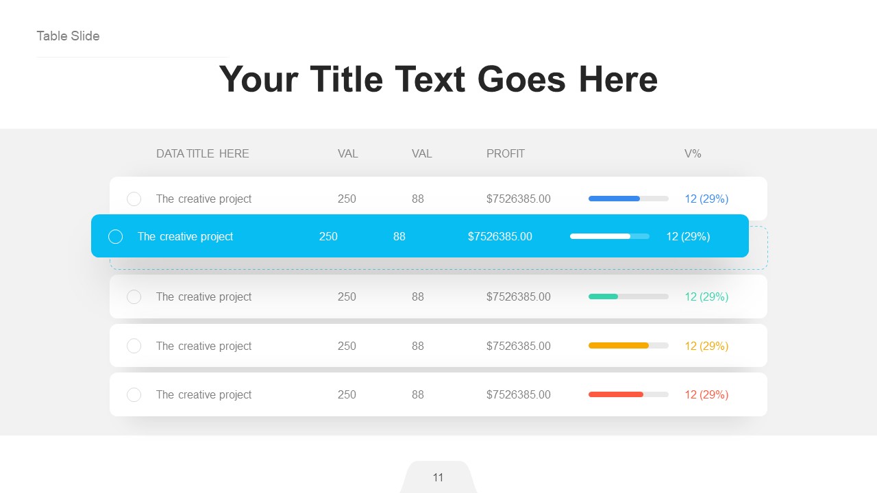 Table Slides Infographic Powerpoint Presentation Template, Presentation ...