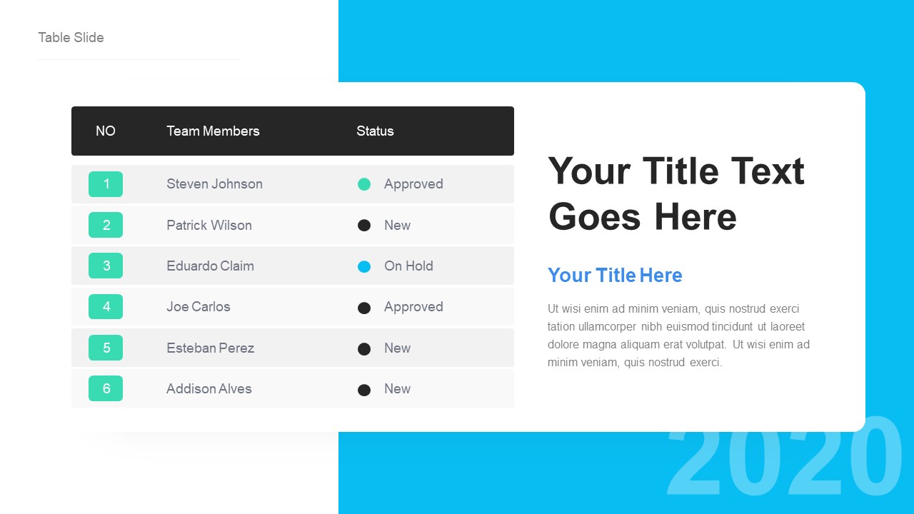 Table Slides Infographic Powerpoint Presentation Template, Presentation ...