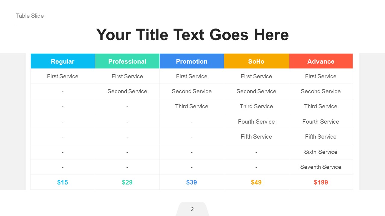 Table Slides Infographic Powerpoint Presentation Template, Presentation ...