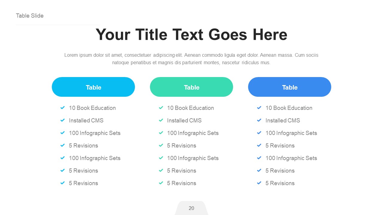 Table Slides Infographic Powerpoint Presentation Template, Presentation ...