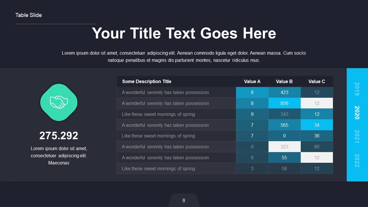 Table Slides Infographic Powerpoint Presentation Template, Presentation ...