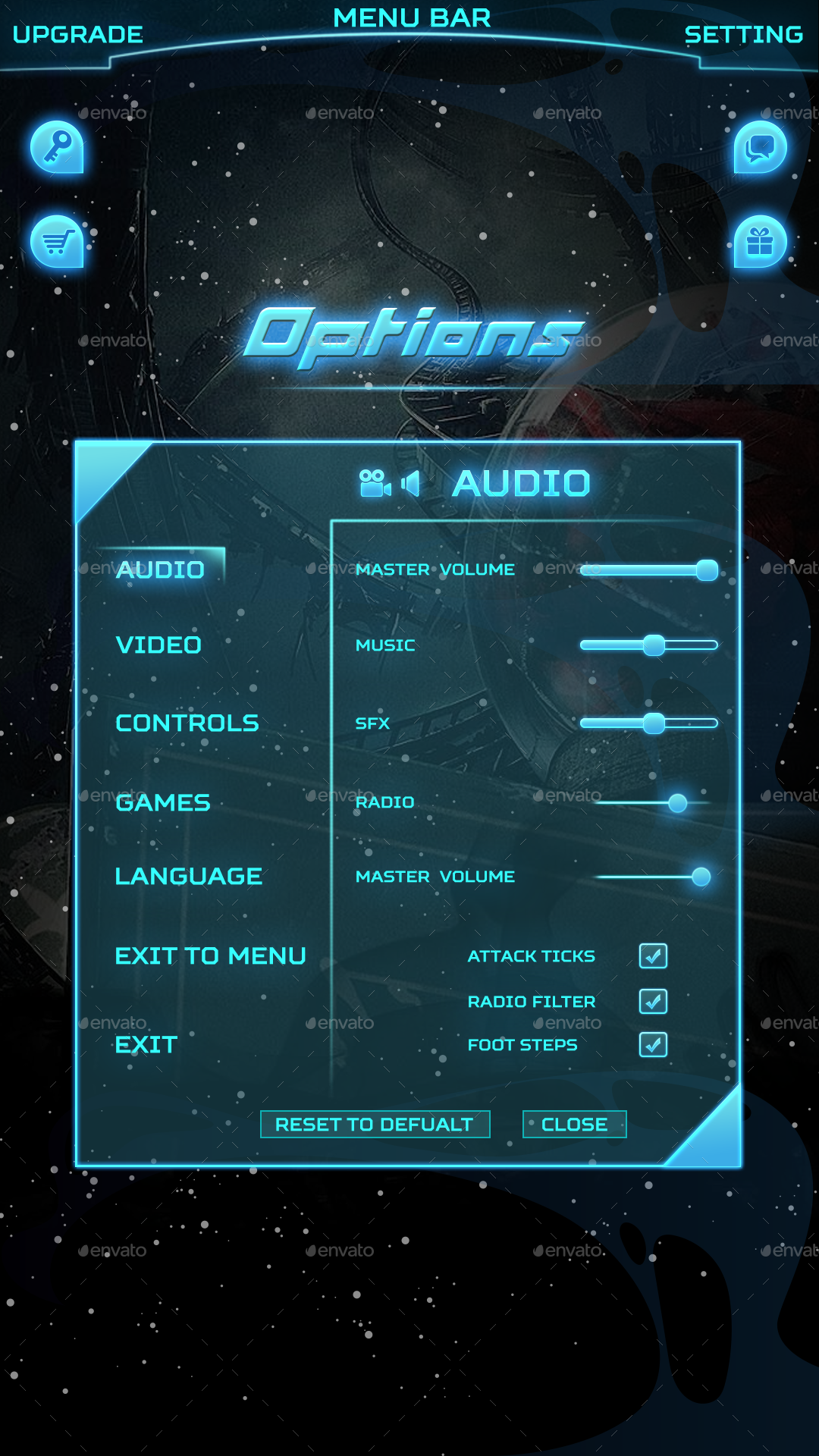SCI-FI Portrait UI Package, Game Assets | GraphicRiver