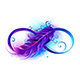 Infinity with Purple Feather, Vectors | GraphicRiver
