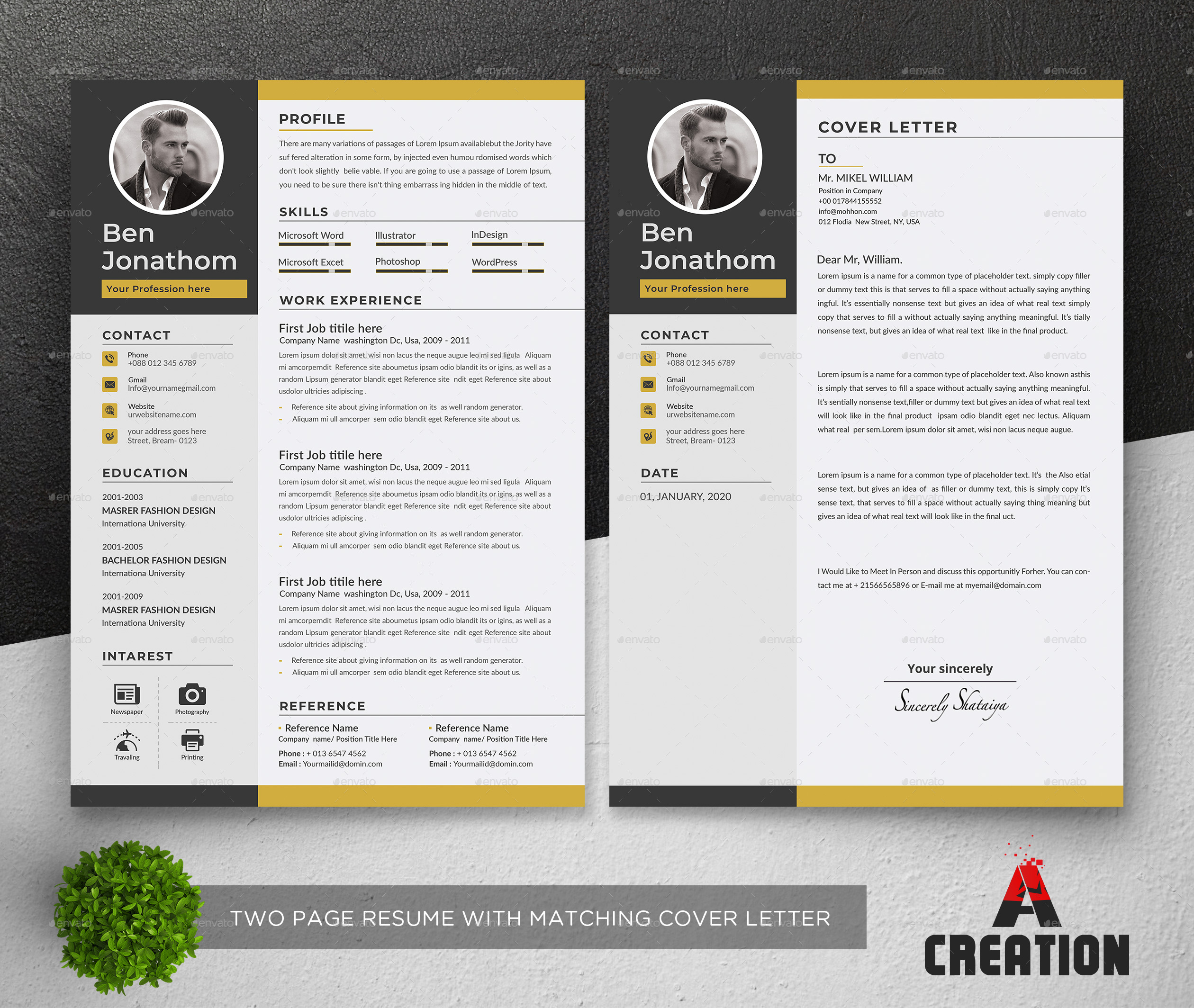 Resume Bundle, Print Templates | GraphicRiver