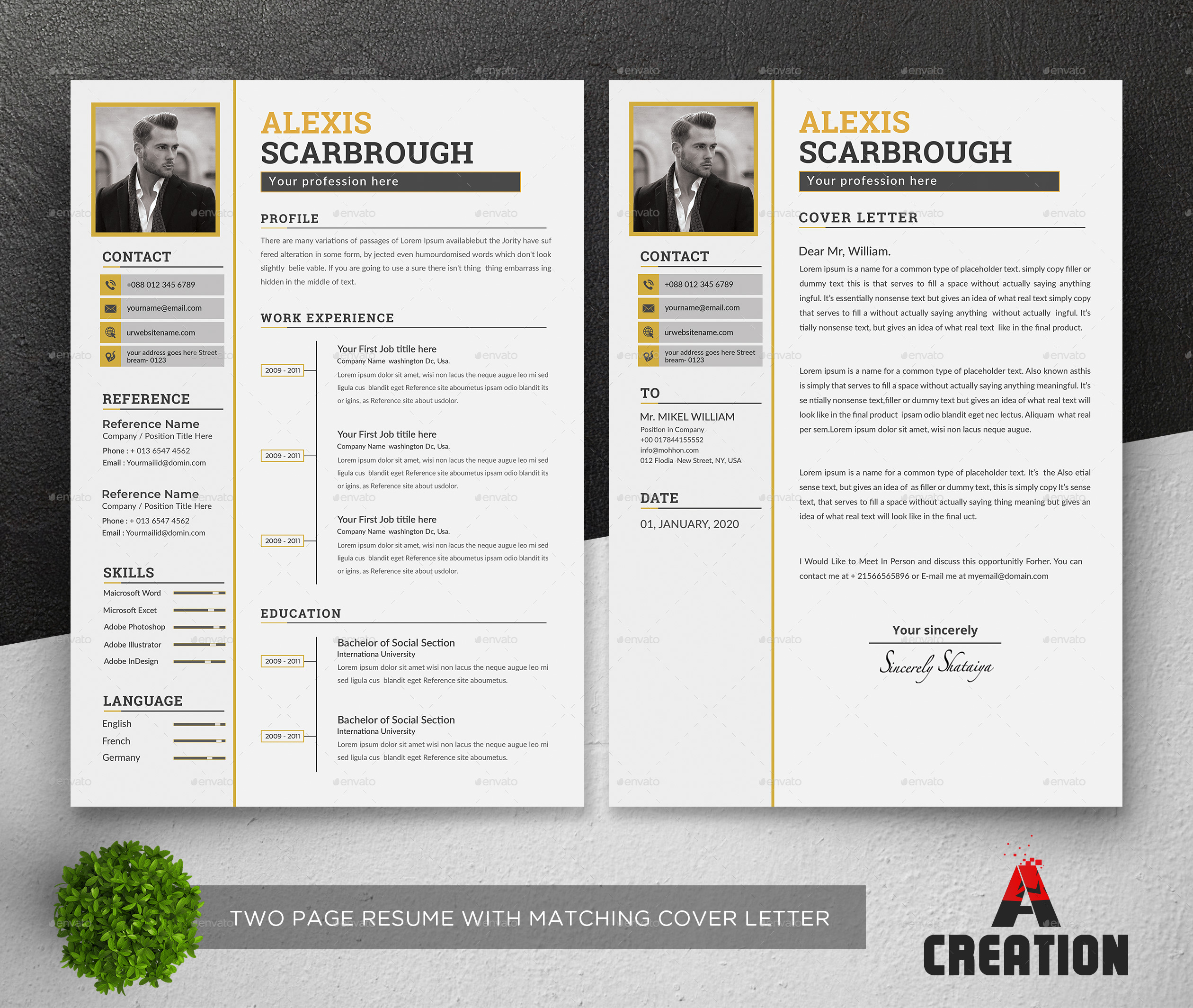 Resume Bundle, Print Templates | GraphicRiver
