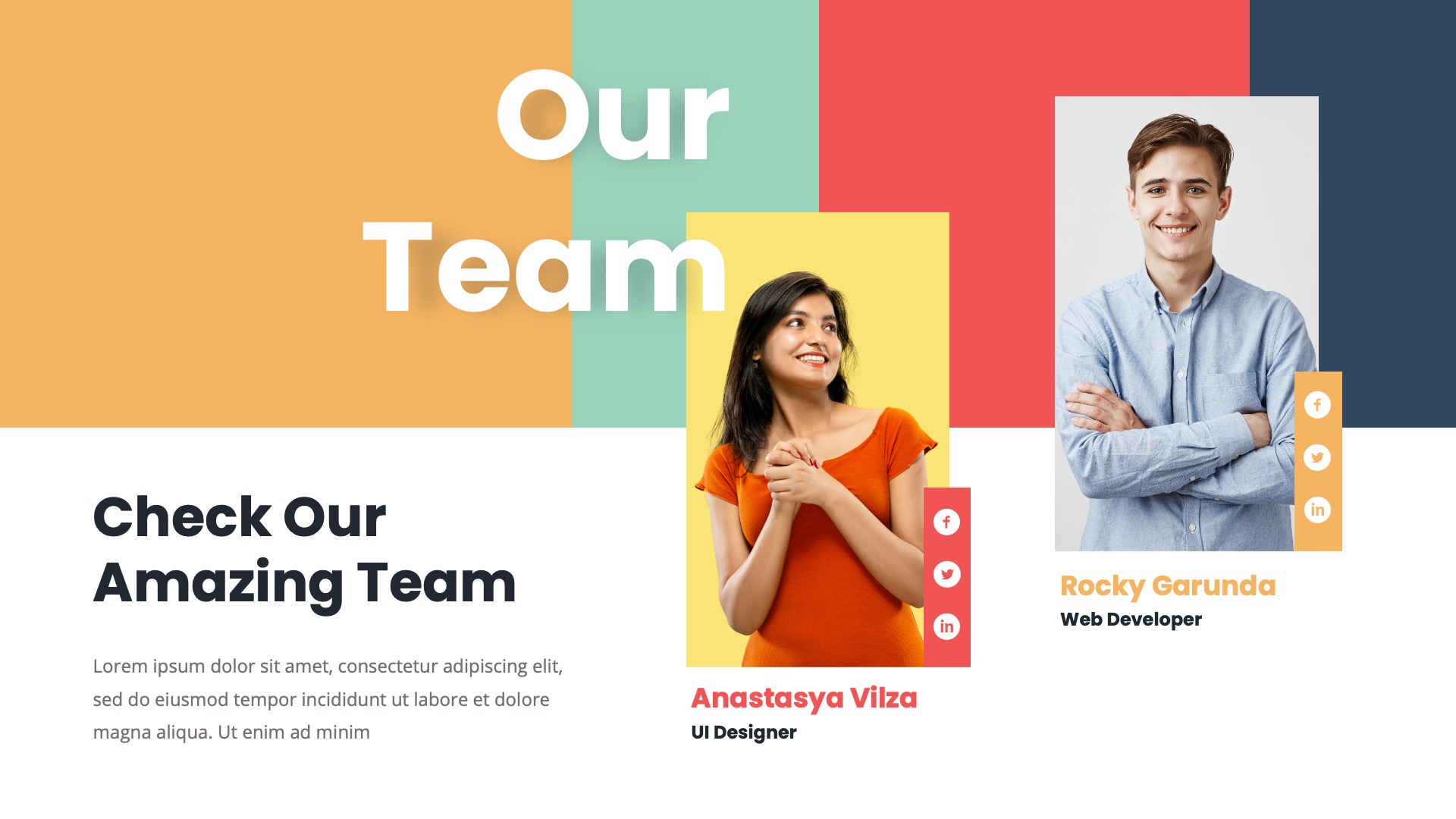 Minimalism Colorful Powerpoint Template, Presentation Templates ...