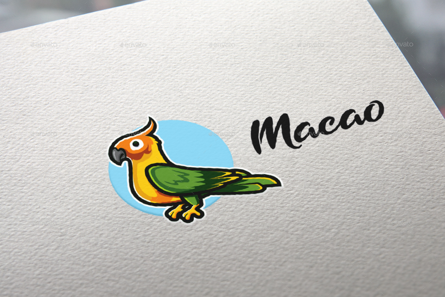 Cartoon Macau Bird Mascot Design, Logo Templates | GraphicRiver
