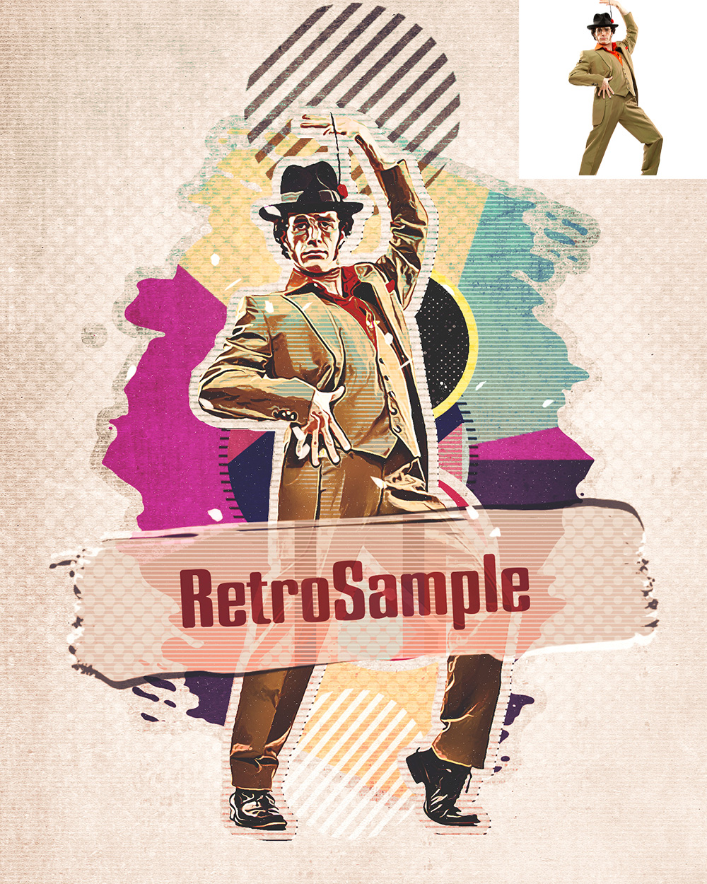 Retro Collage - Photoshop Action, Add-ons | GraphicRiver