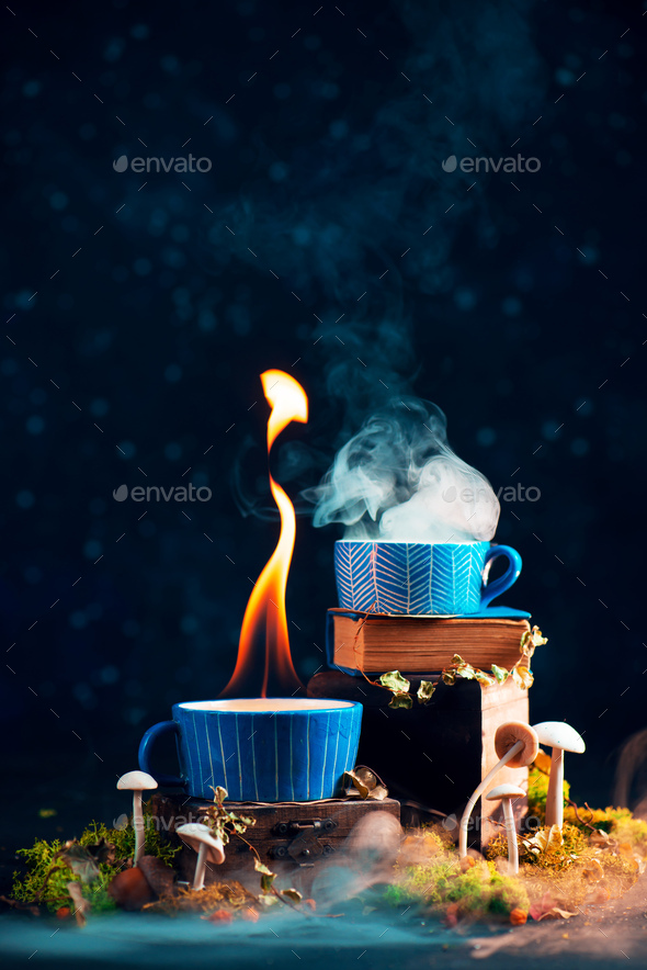 Cups of flame and smoke Stock Photo by dinabelenko | PhotoDune