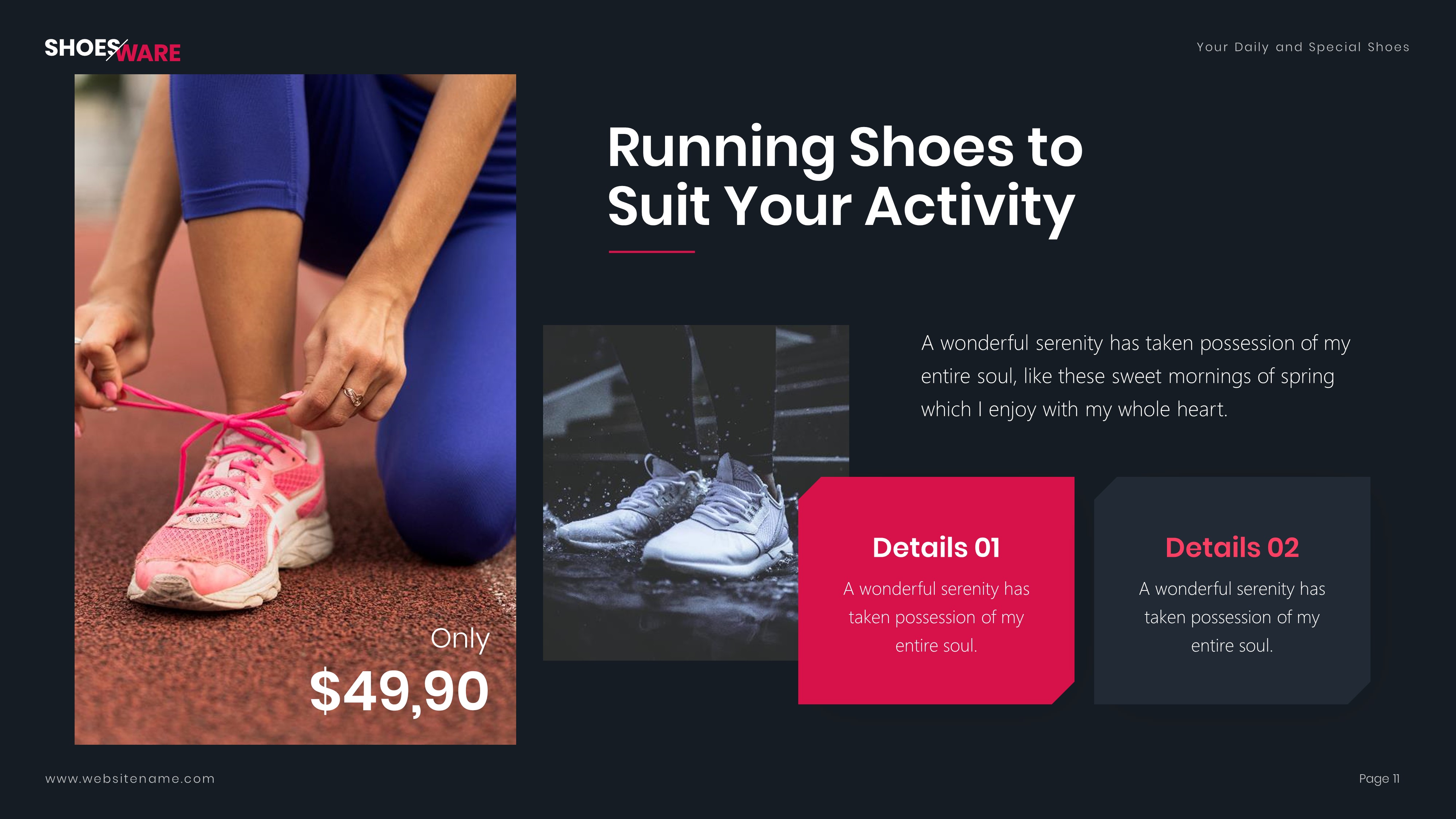 Shoesware E-Commerce PowerPoint Template, Presentation Templates ...