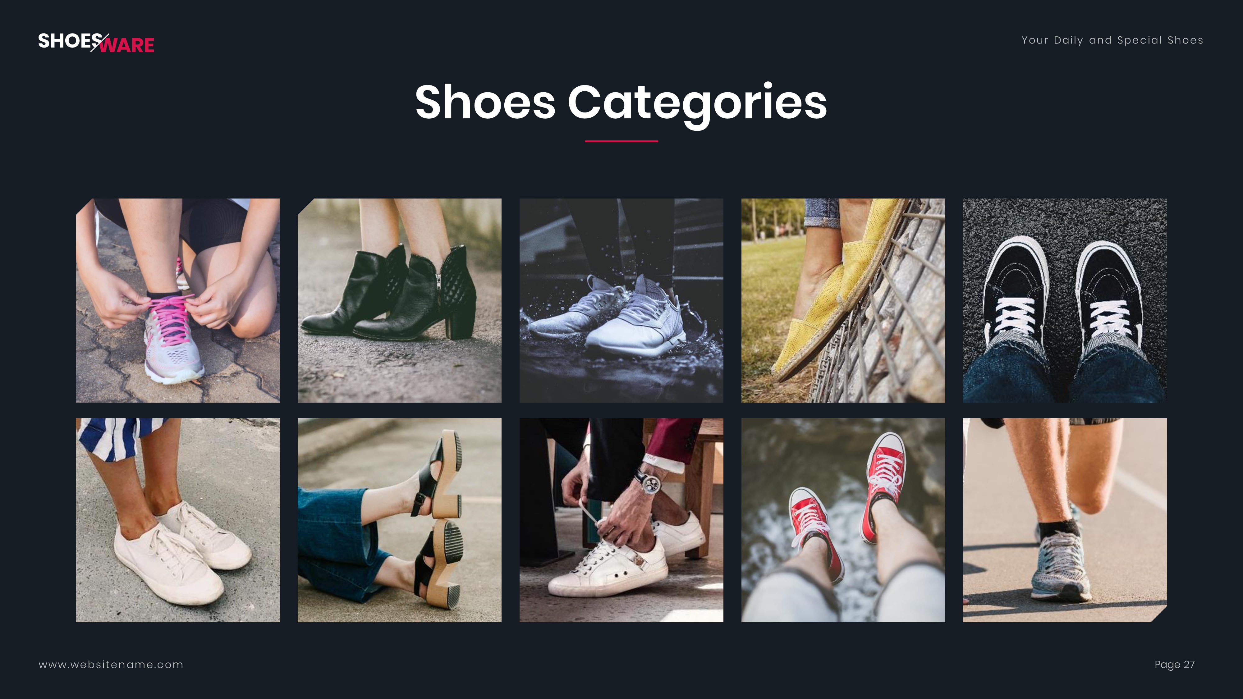 Shoesware E-Commerce PowerPoint Template, Presentation Templates ...