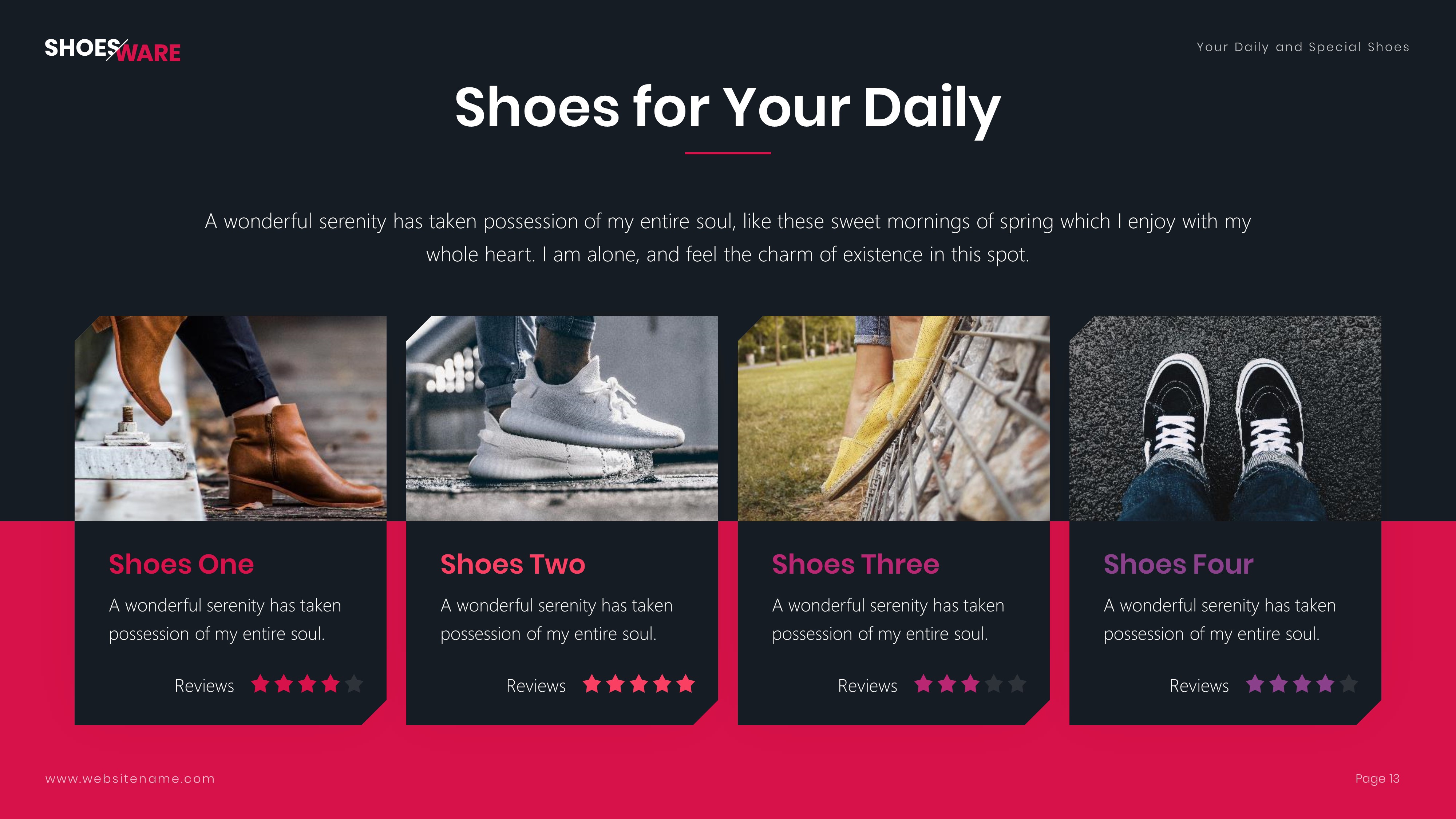 Shoesware E-Commerce Keynote Template, Presentation Templates ...