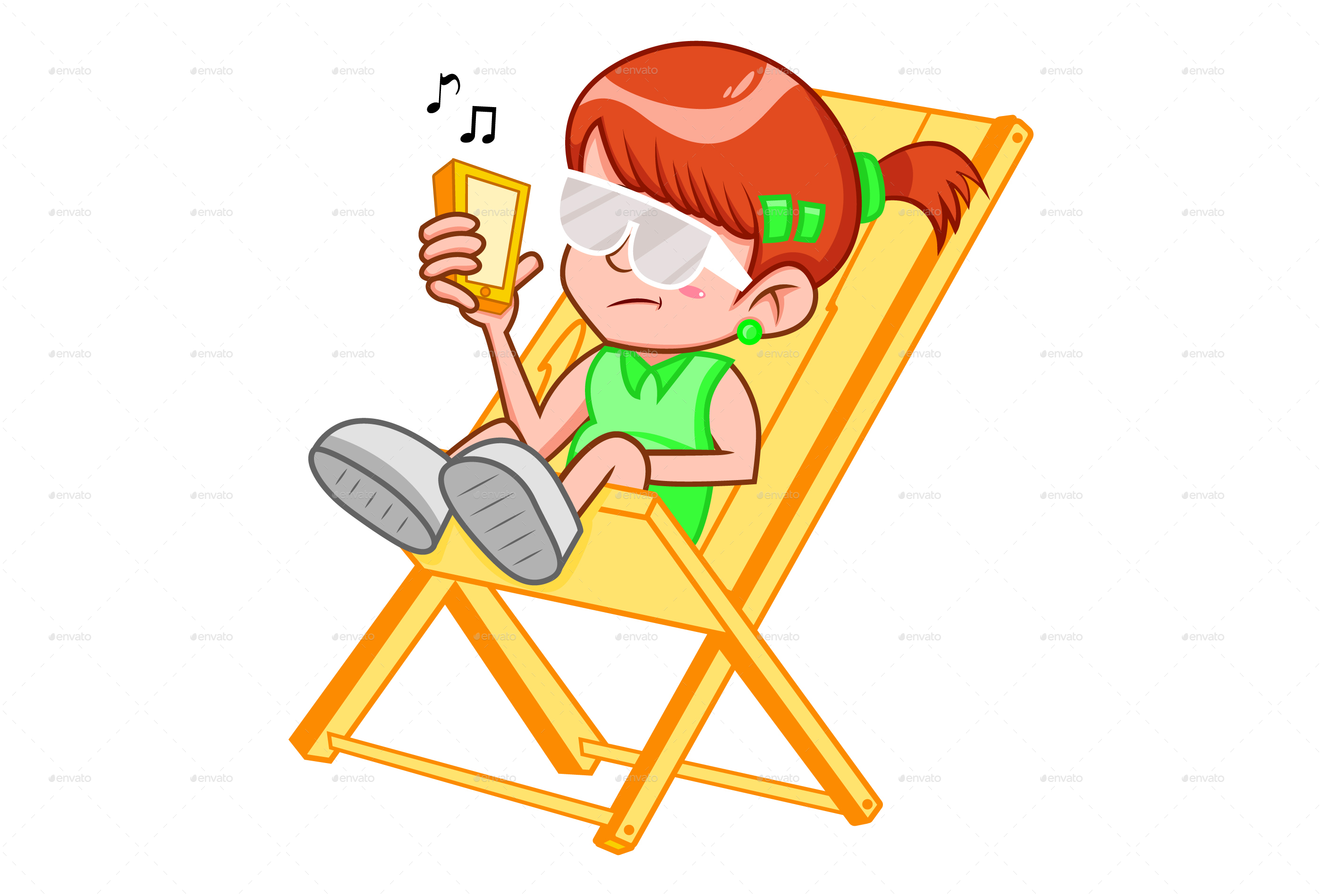 Girl Sticker Set, Vectors | GraphicRiver