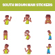 South Indian Man Sticker Set, Vectors | GraphicRiver