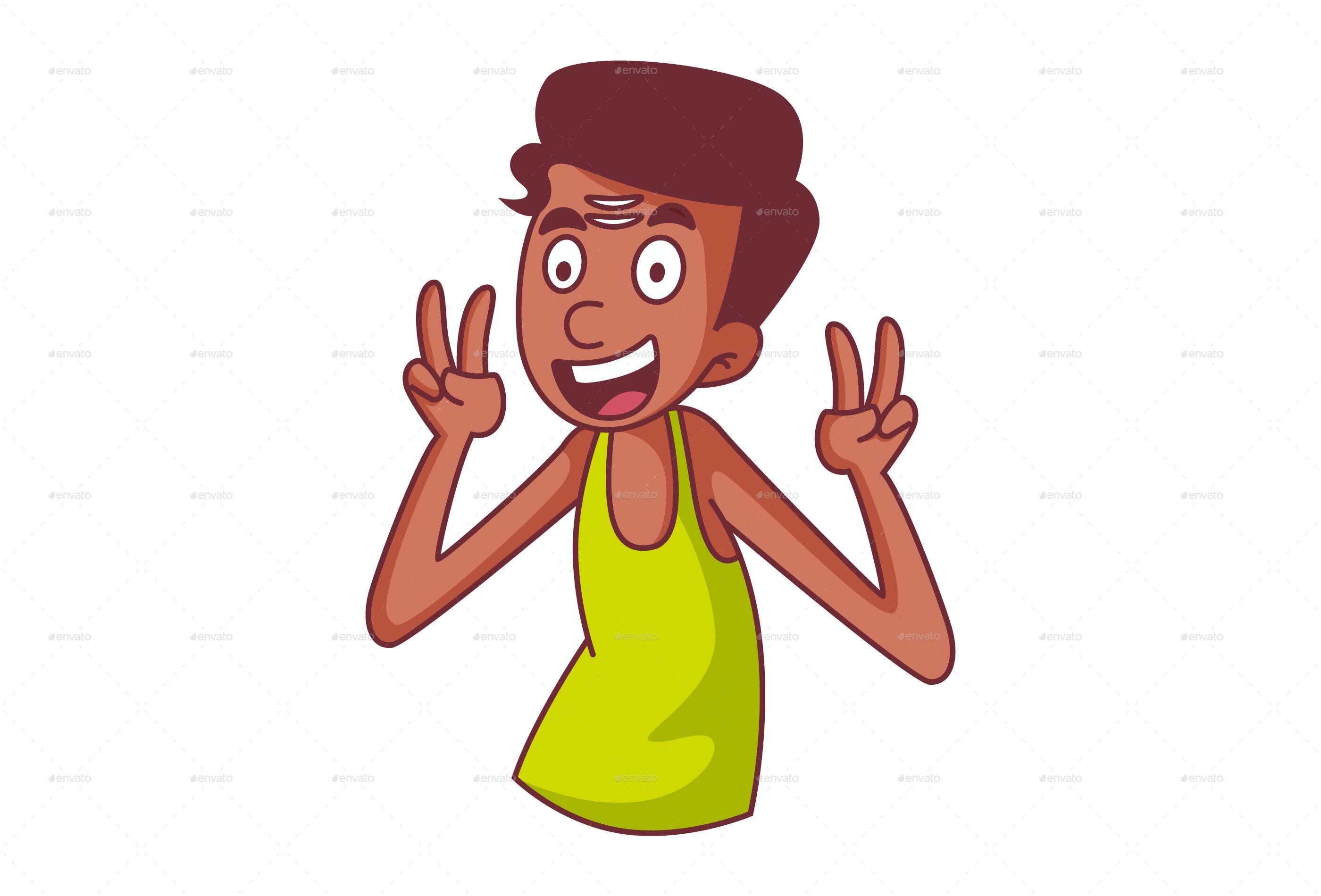 South Indian Man Sticker Set, Vectors | GraphicRiver